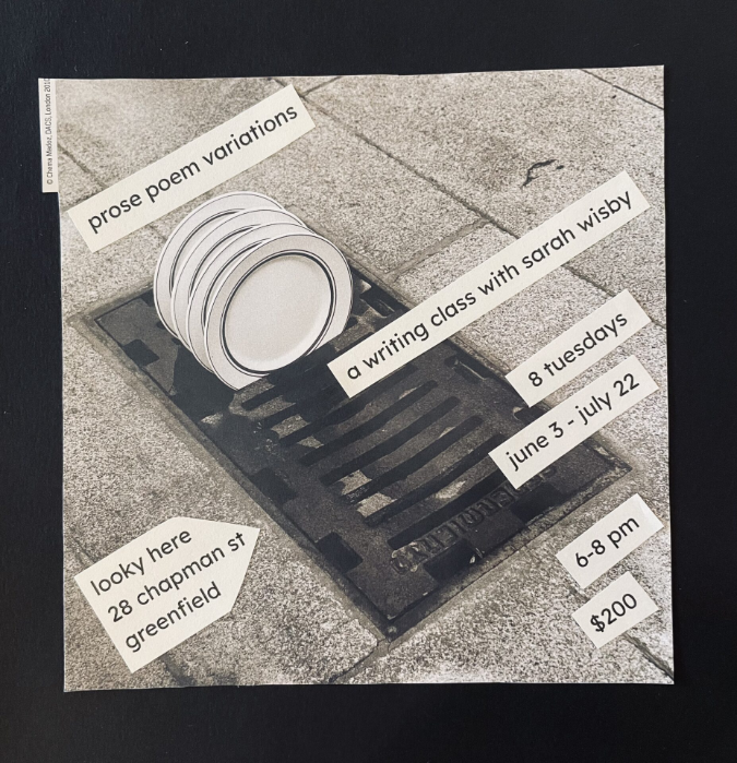 Prose Poem Variations: A Writing Class with Sarah Wisby | Western Mass ...