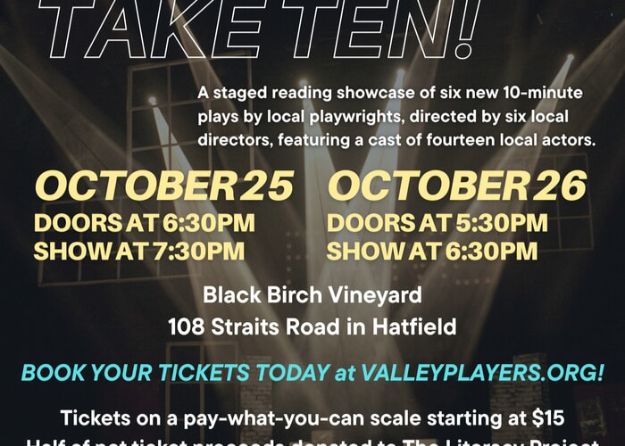 Take Ten: Showcase of New 10-Minute Plays | Western Mass Arts Events