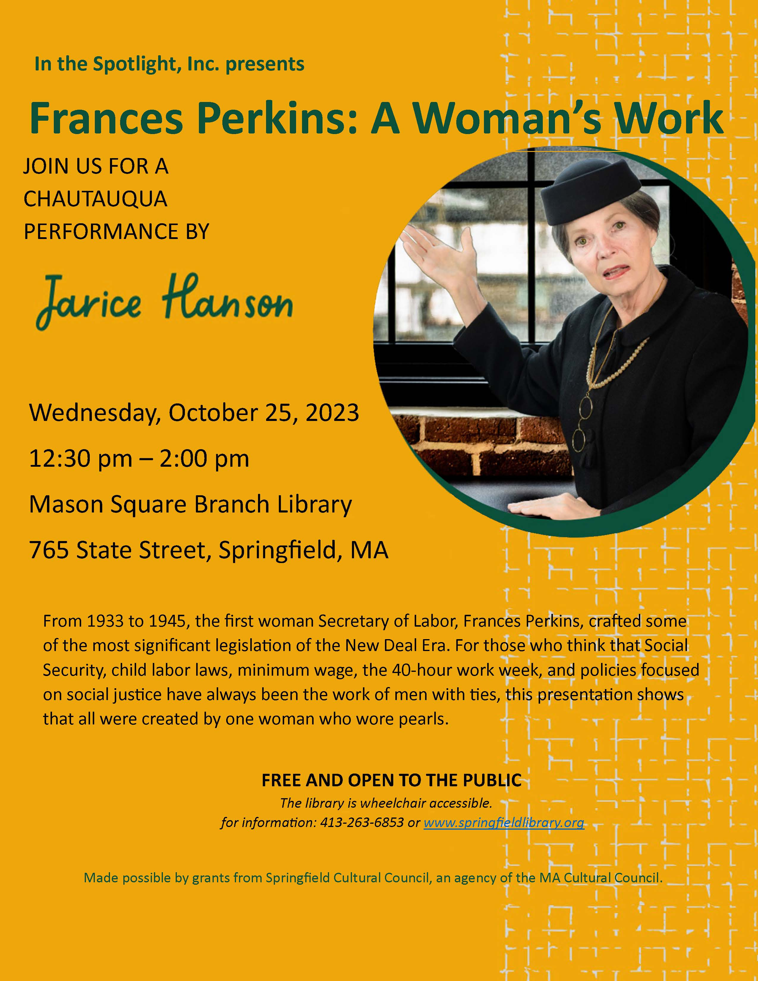 Frances Perkins: A Woman’s Work