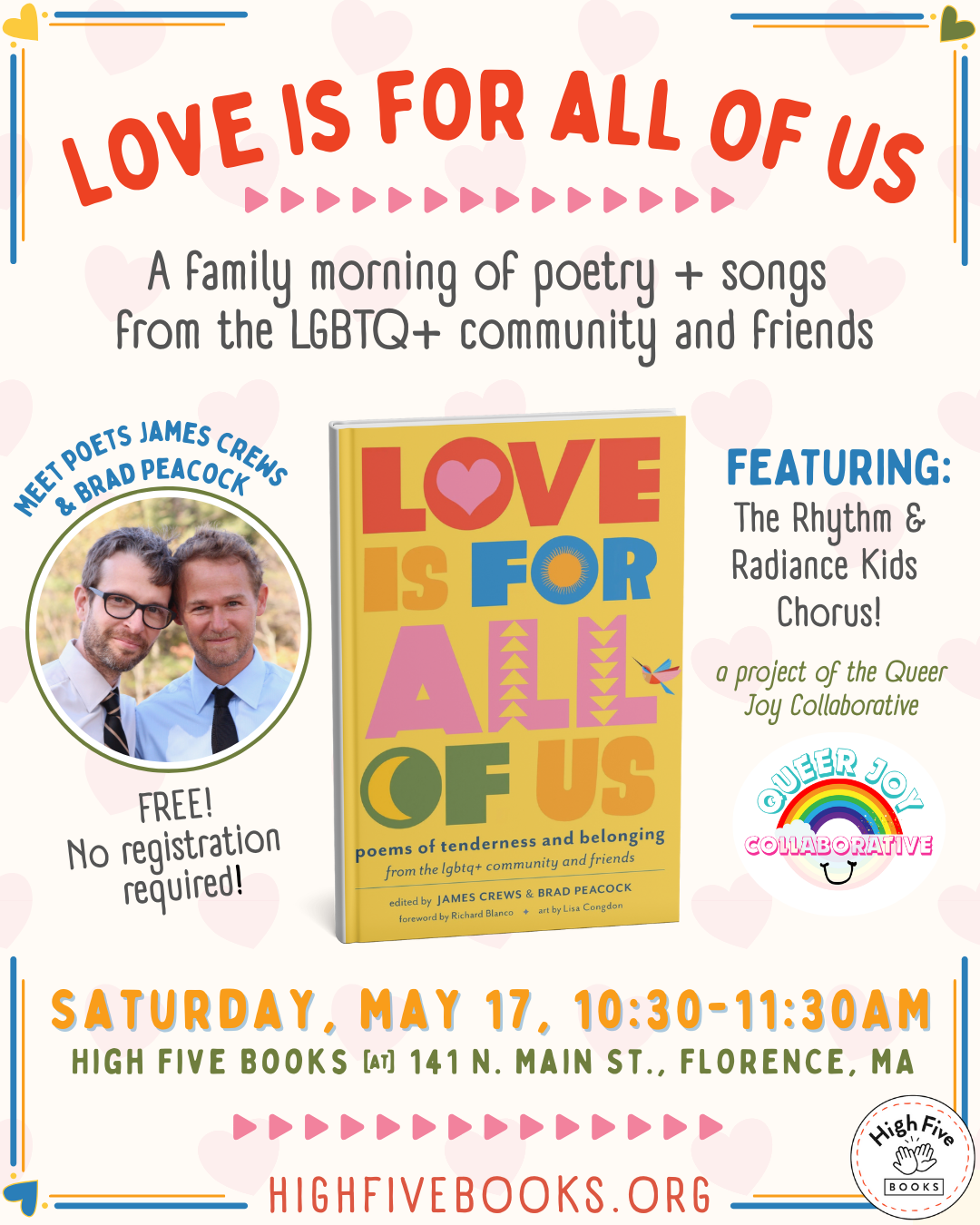 Love Is For All Of Us: Family Poetry Reading + The Rhythm & Radiance Kids Chorus